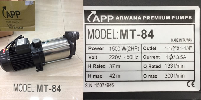 Máy bơm APP MT-84 (2HP) - Tìm Là Có